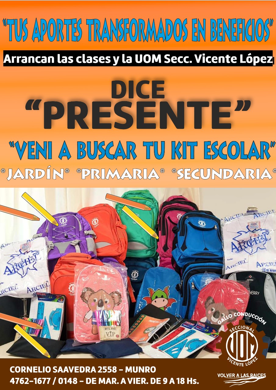 Sección Beneficios para afiliados de UOM Seccional Vicente López con ...